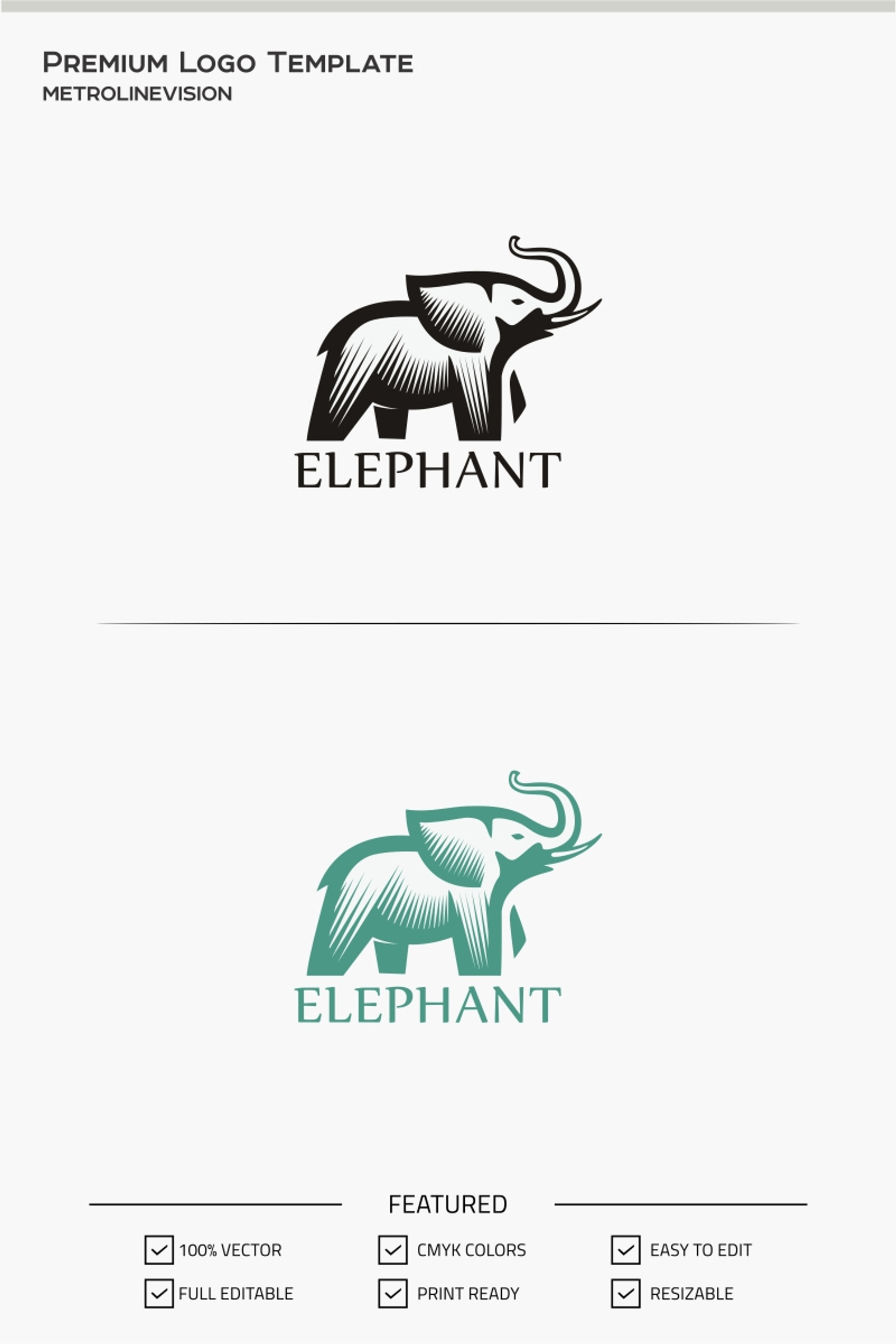 Elephant Logo Template #70015 - TemplateMonster