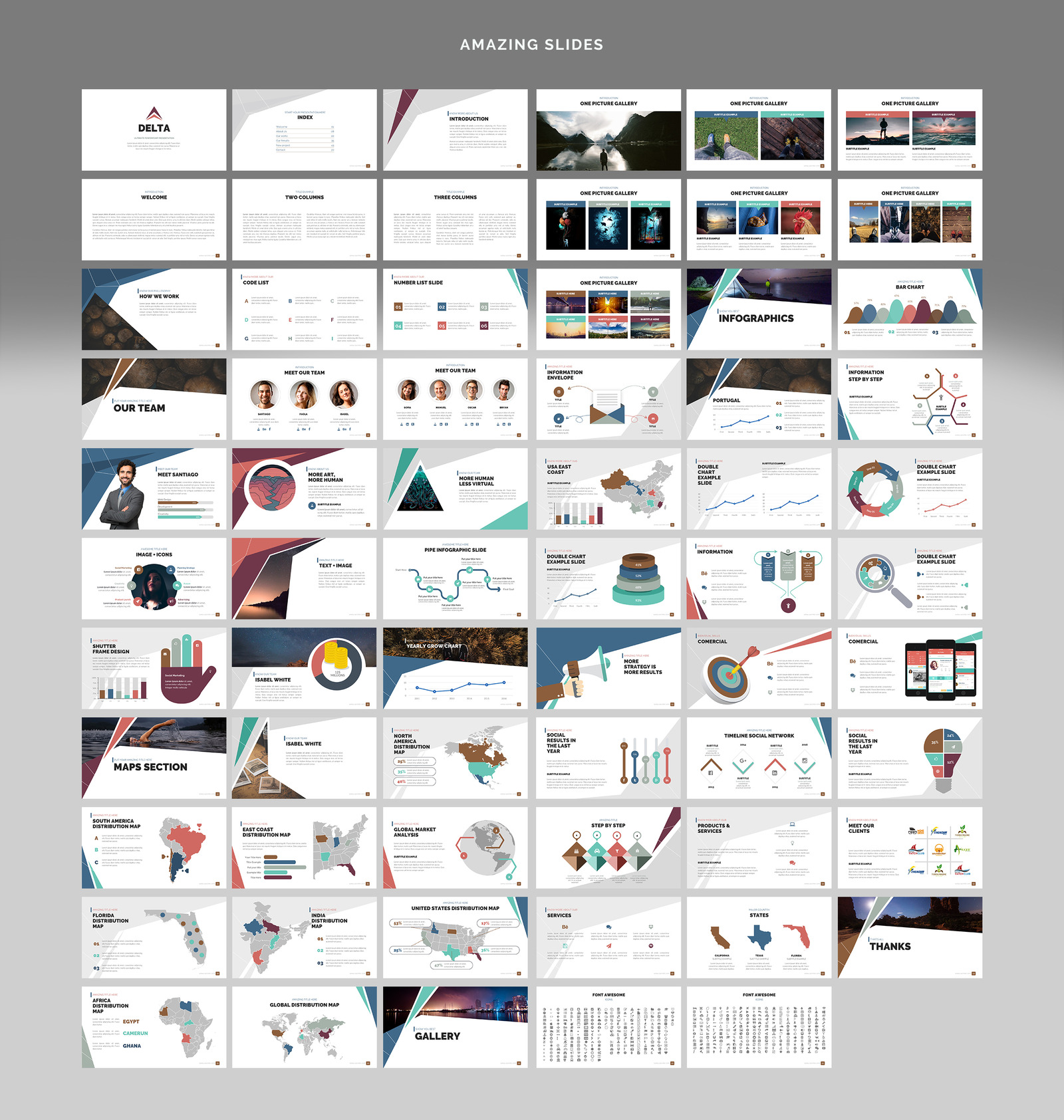 Delta Presentation PowerPoint template - TemplateMonster