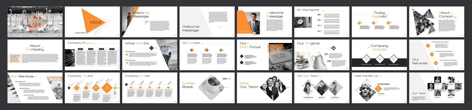 Focus PowerPoint template #65258 - TemplateMonster