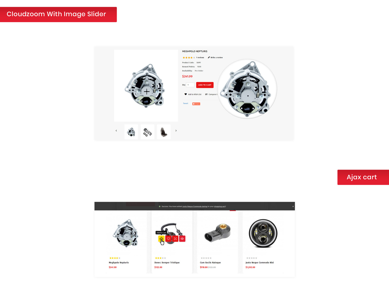 AutoCart - Spare Parts and Auto Parts OpenCart Template