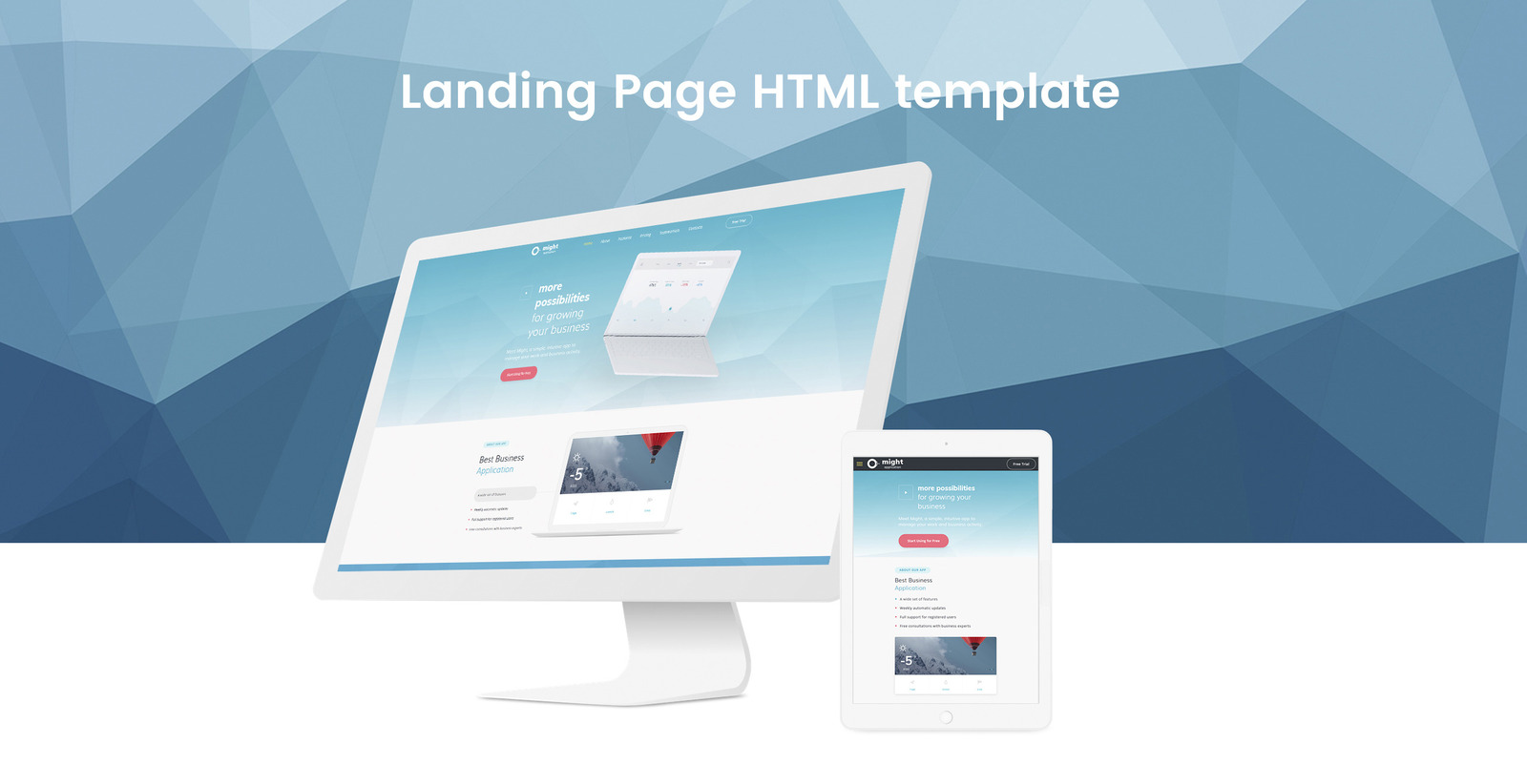 Might - Delicate Web Application HTML Landing Page Template