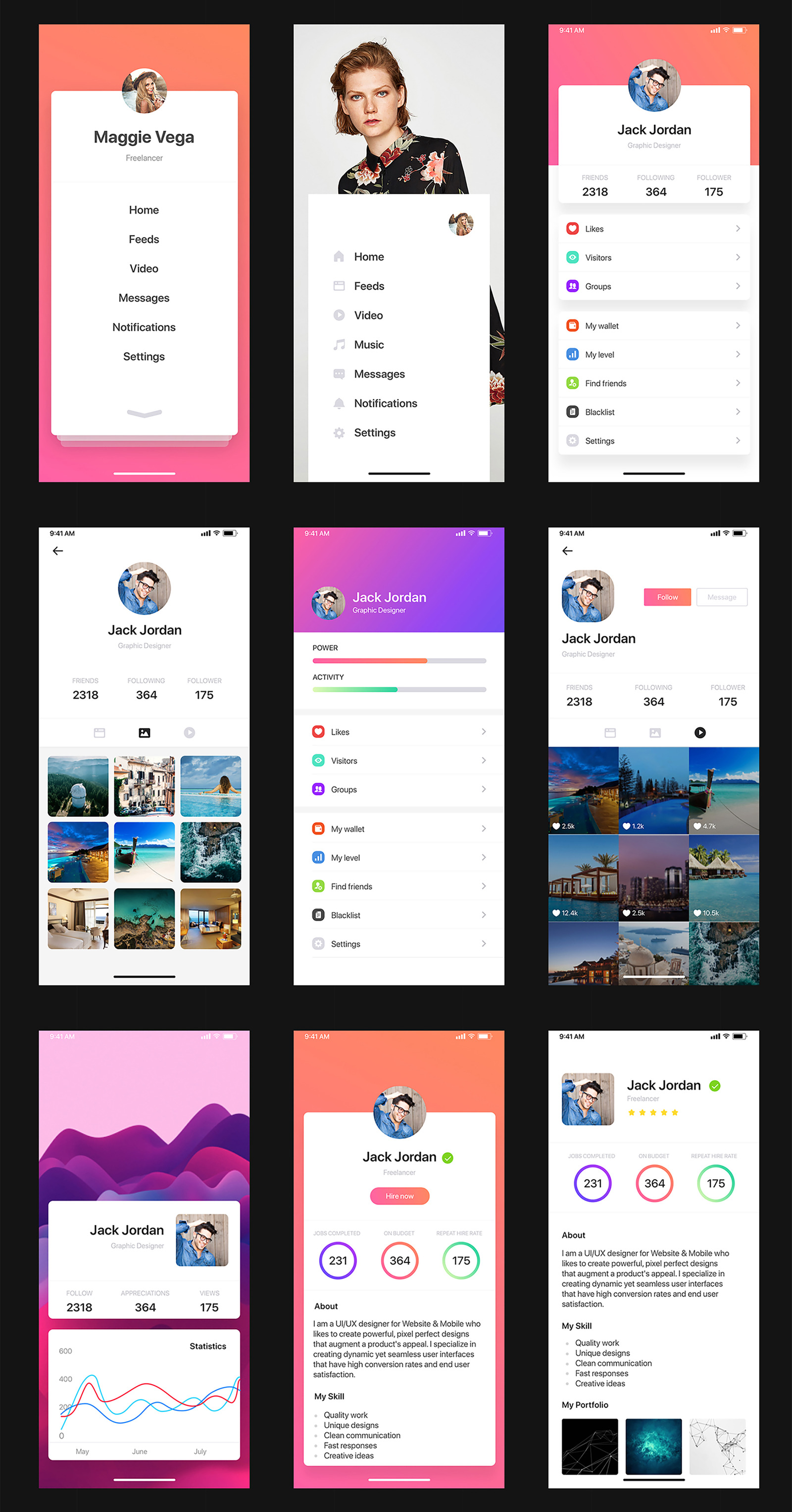 Origin - Mobile App UI Elements #73721 - TemplateMonster