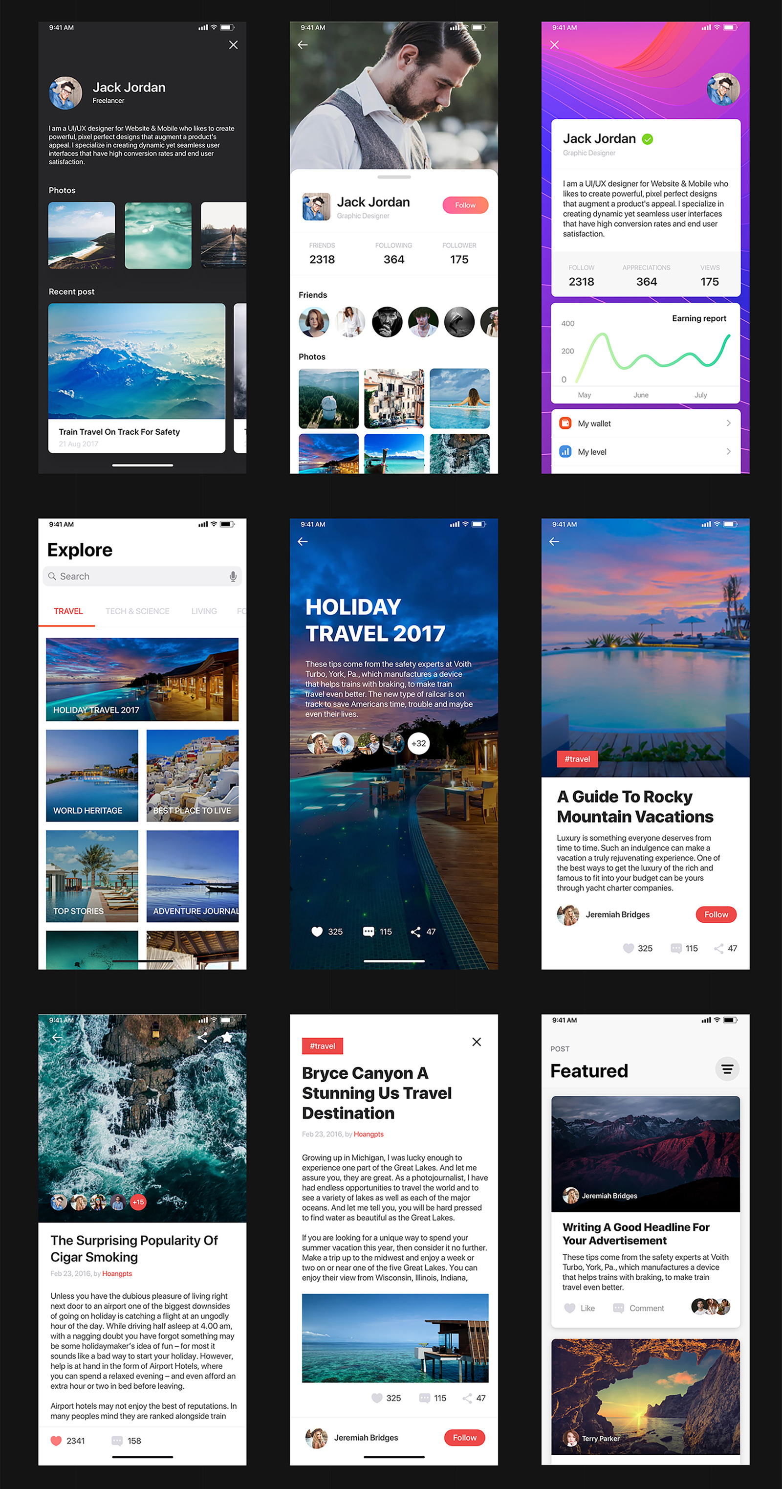Origin - Mobile App UI Elements #73721 - TemplateMonster