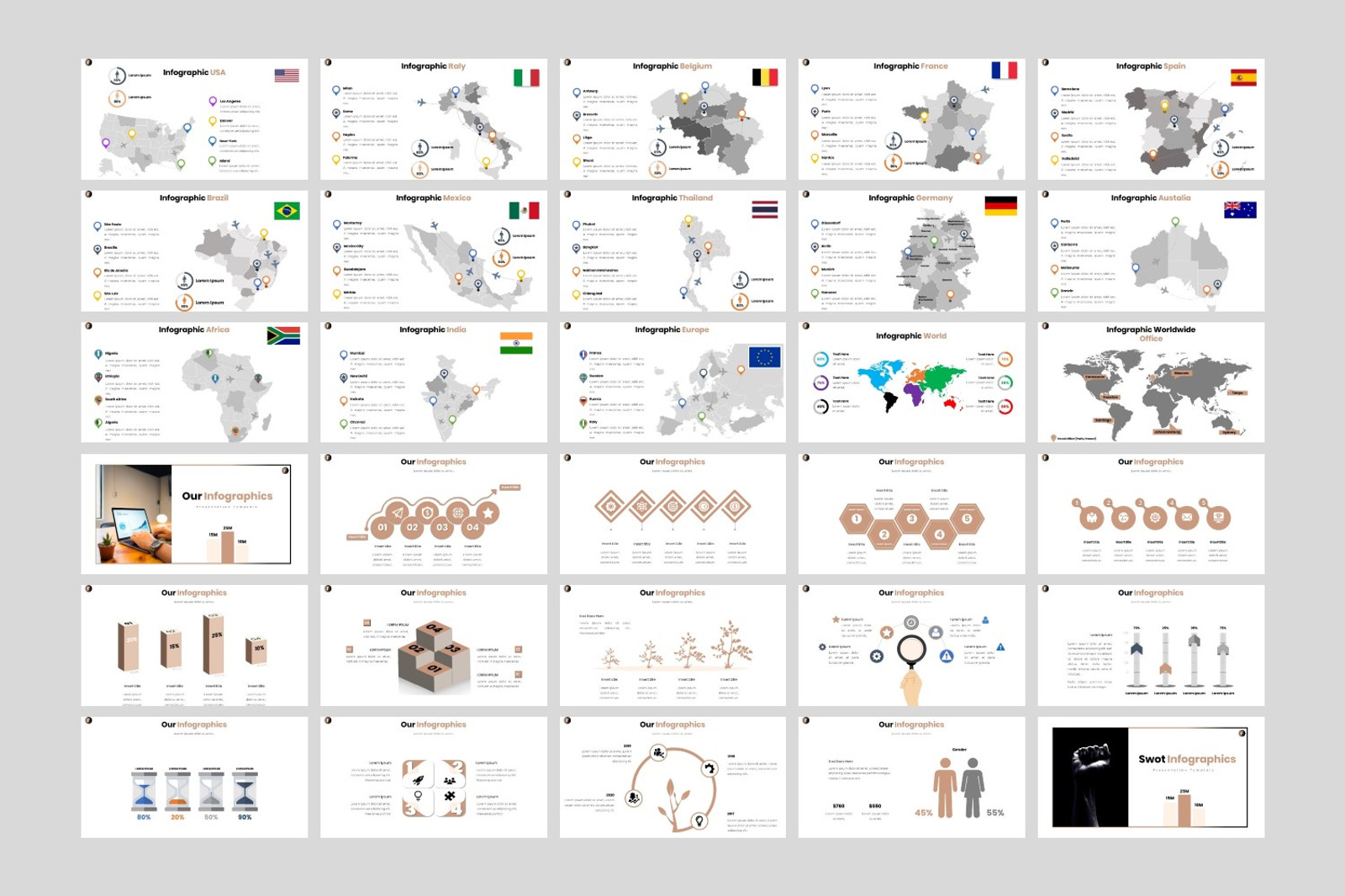 Multipurpose Bundle - Creative Business PowerPoint template
