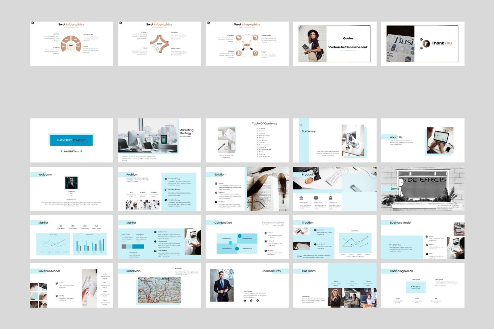 Multipurpose Bundle - Creative Business PowerPoint template