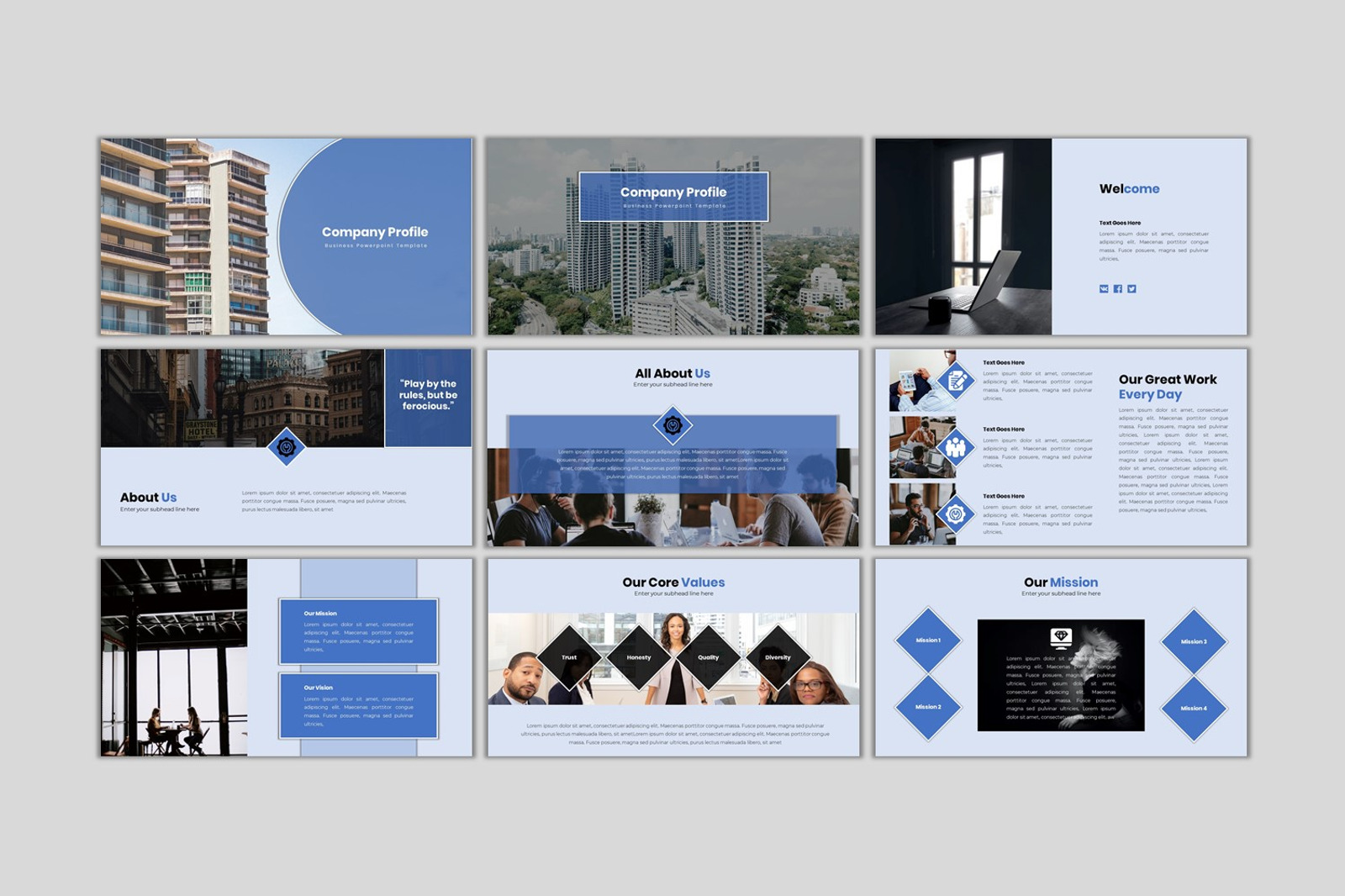 Company Profile - Creative Business PowerPoint template