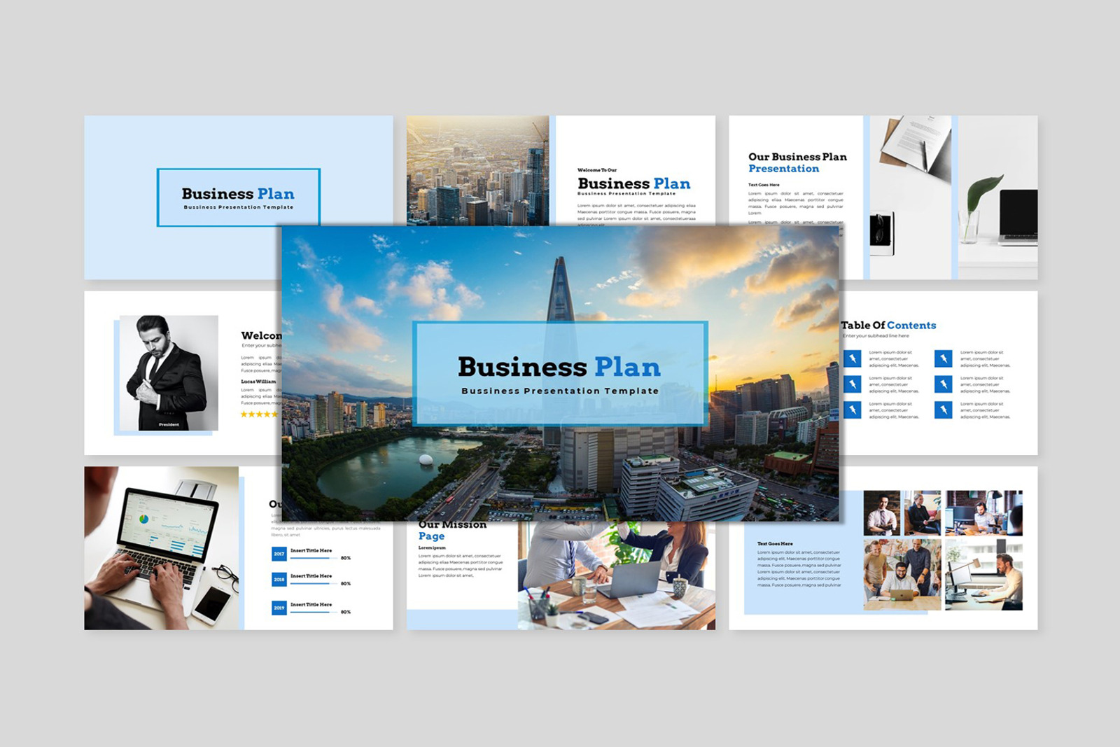 Business Plan 1 - Modern Business PowerPoint template