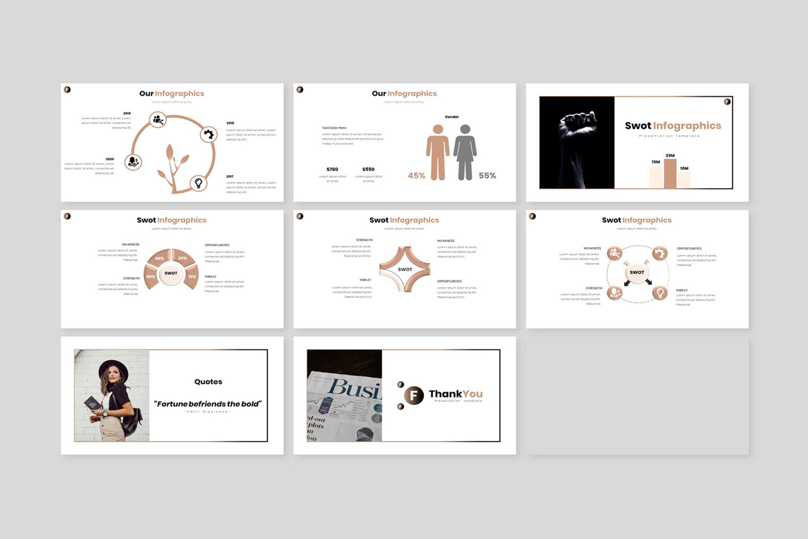 Financial - Modern Business PowerPoint template