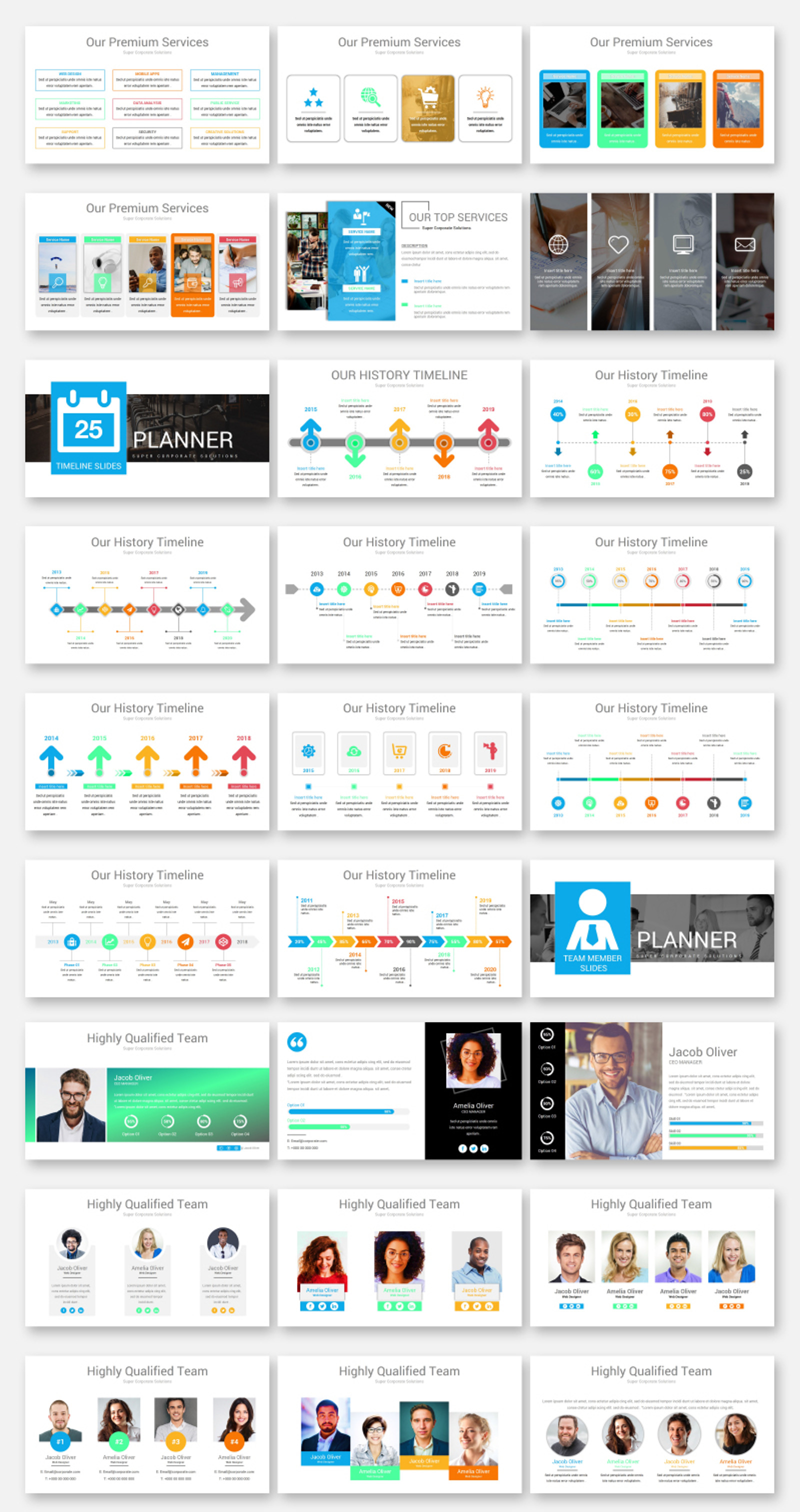Planner Presentation PowerPoint template - TemplateMonster