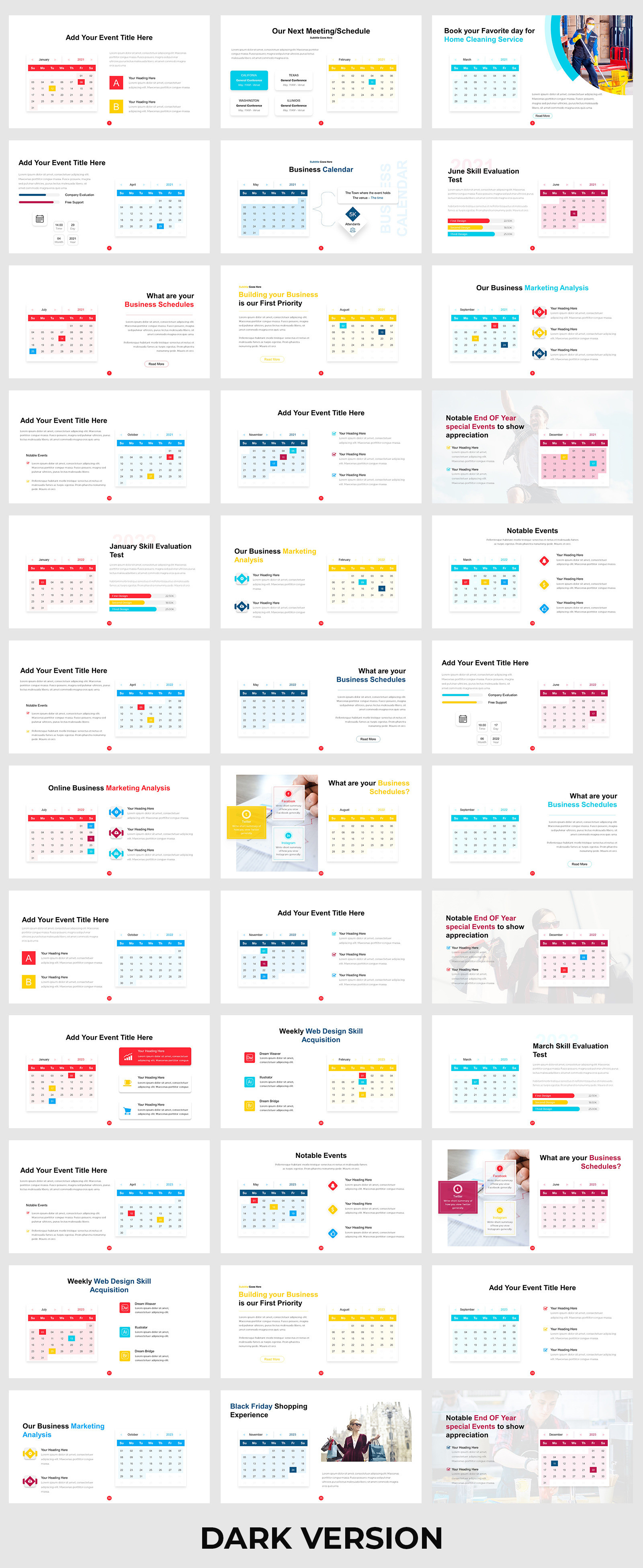 2021 - 2023 Calendar PowerPoint template - TemplateMonster 2021 - 2023 Calendar PowerPoint template - TemplateMonster