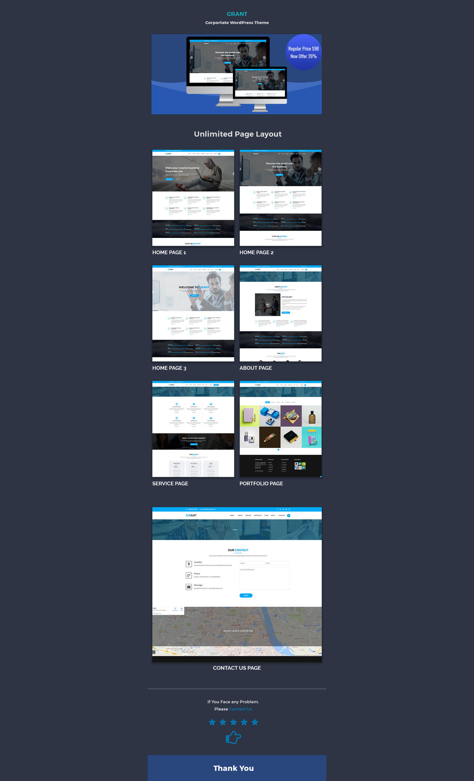 Grant - Corporate Responsive WordPress Theme