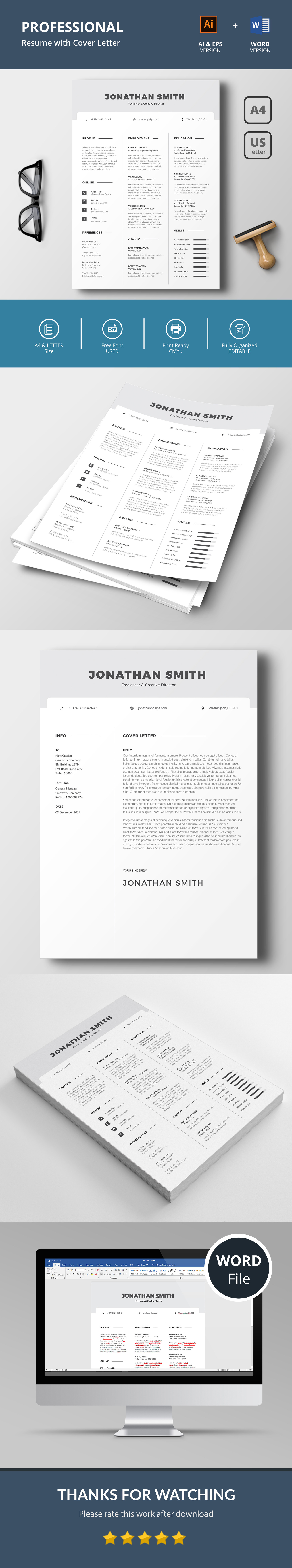 Jonathan Smith Resume Template & Cover Letter