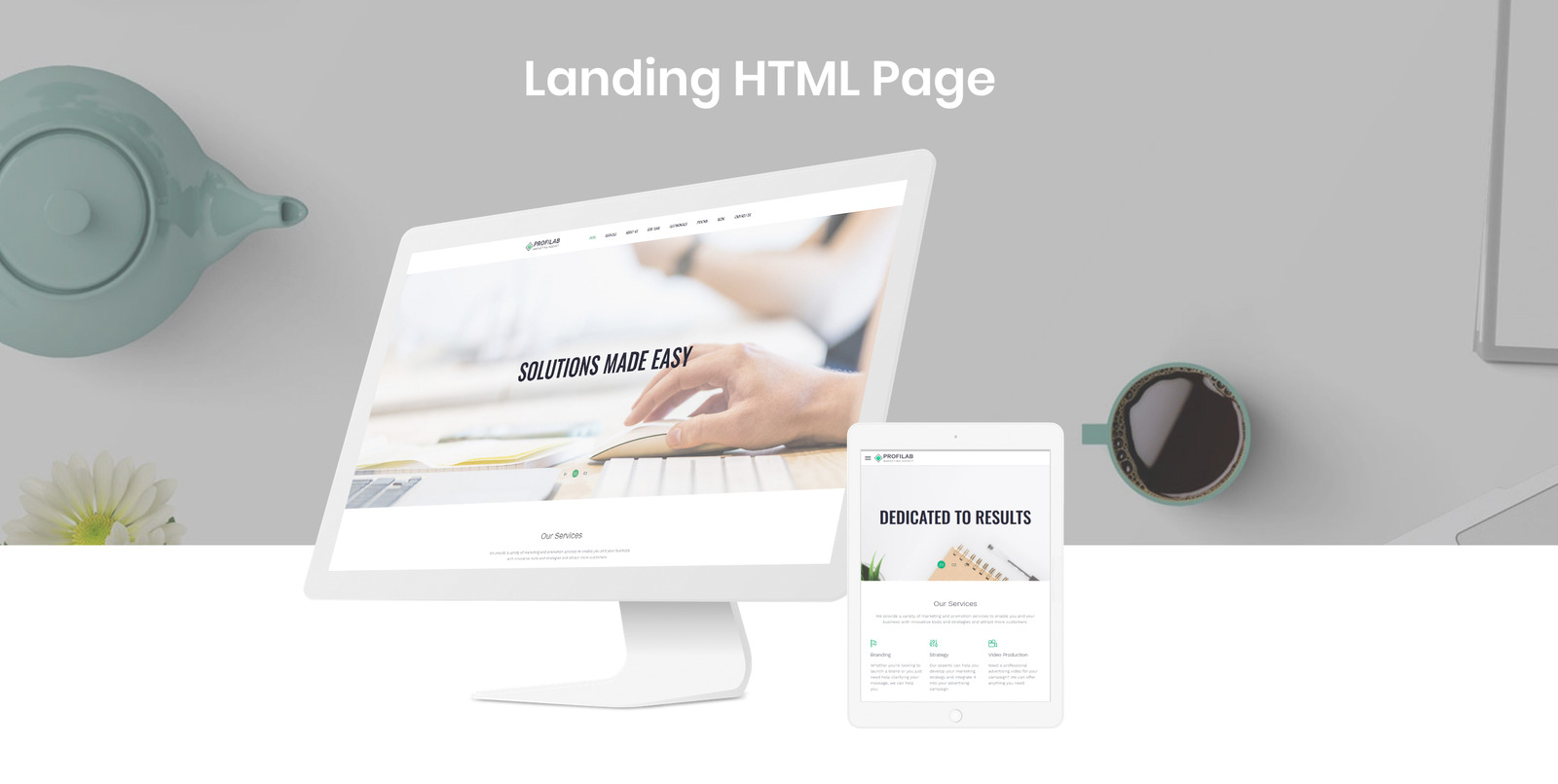Profilab - Marketing Agency Clean HTML Bootstrap Landing Page Template