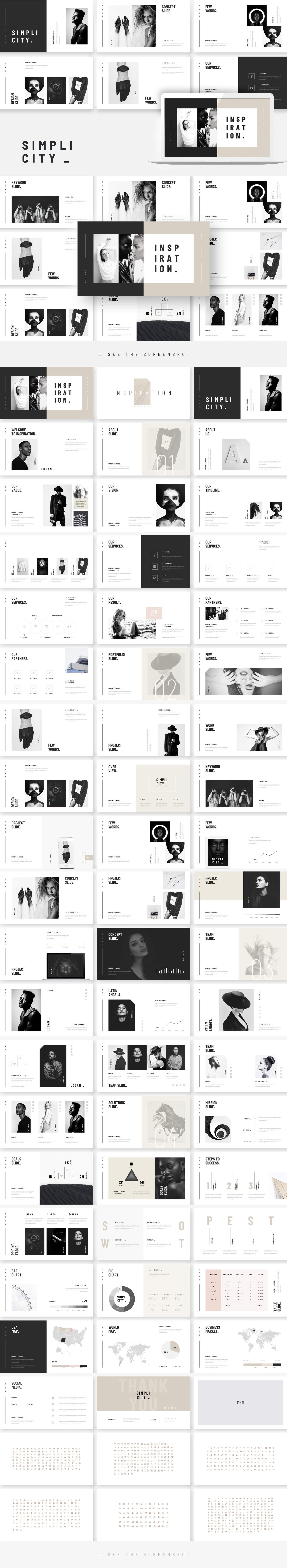 Simplicity - PowerPoint template #77714 - TemplateMonster