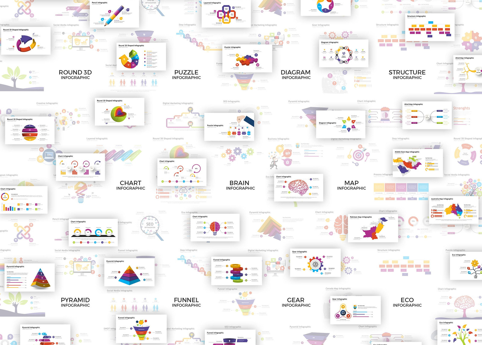 Infographic Presentation Pack - Asset PowerPoint Template