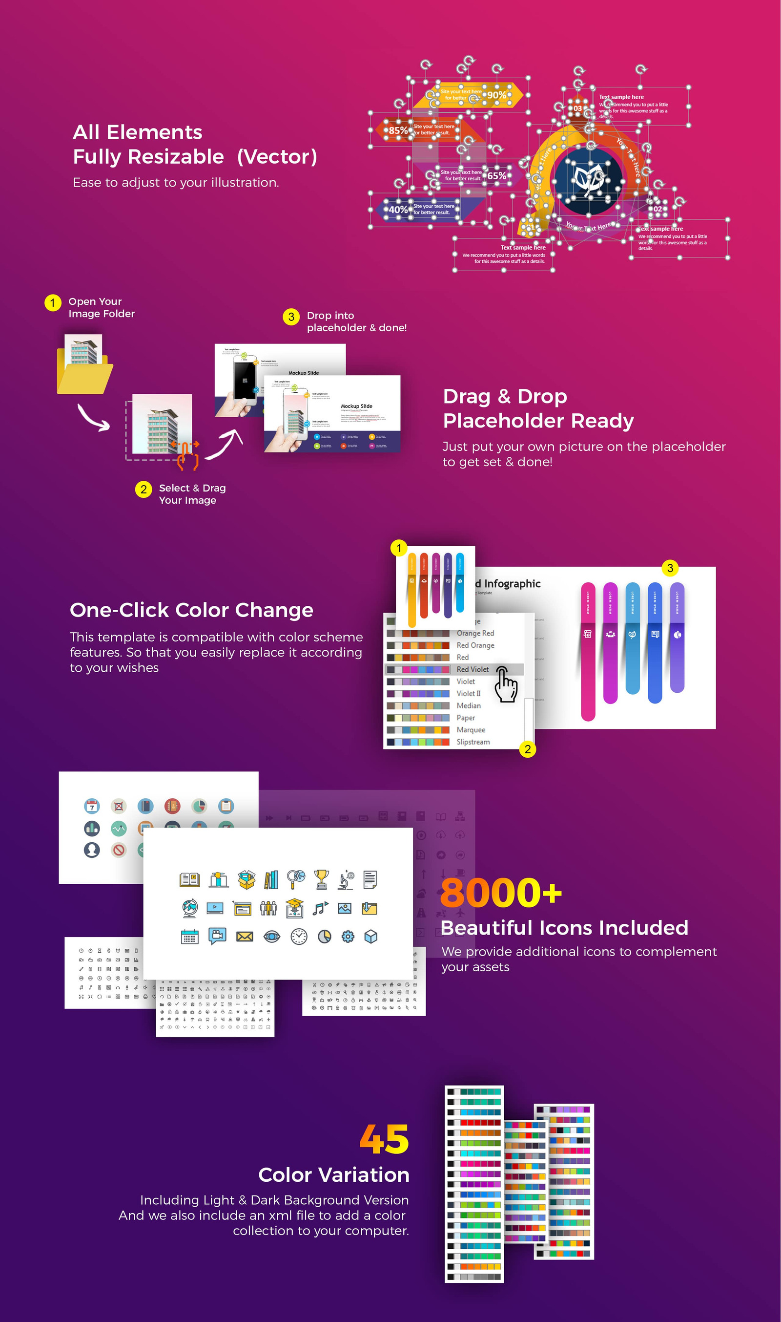 Infographic Pack - Presentation Asset PowerPoint template