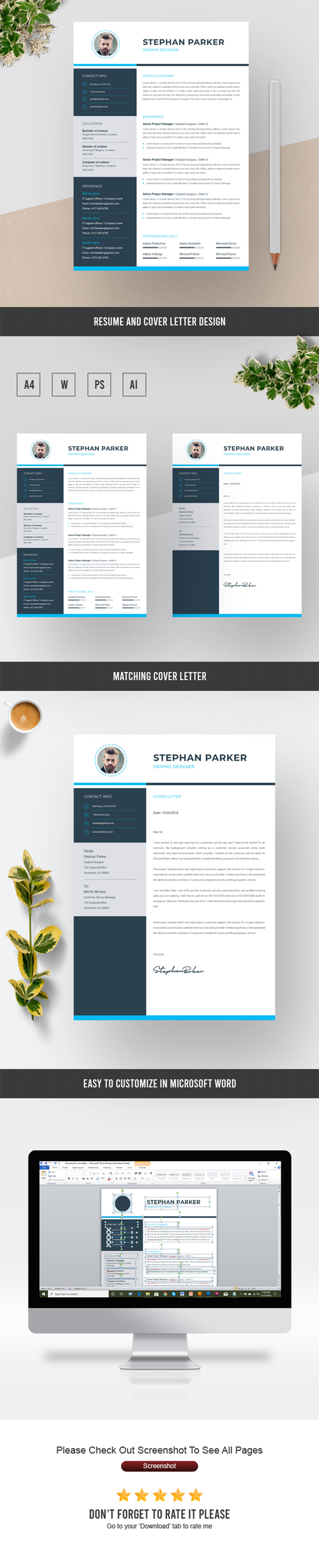 Stephan Parker Creative Resume Template - TemplateMonster