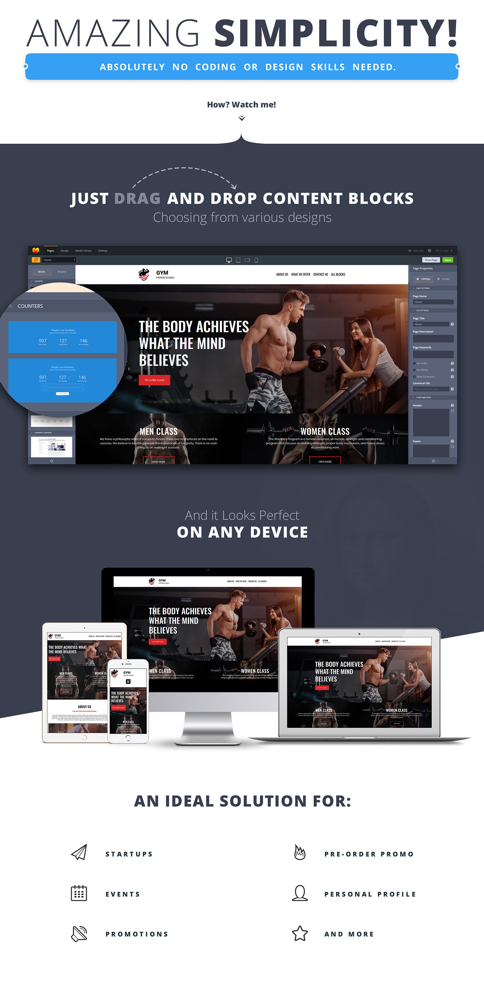 Gym - Fitness Studio Landing Page Template - TemplateMonster