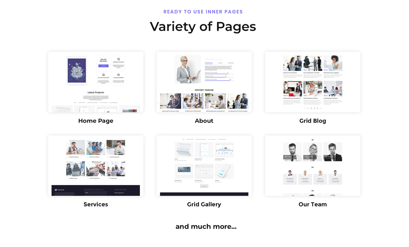 DreamSoft - Software Development Company Multipage Website Template