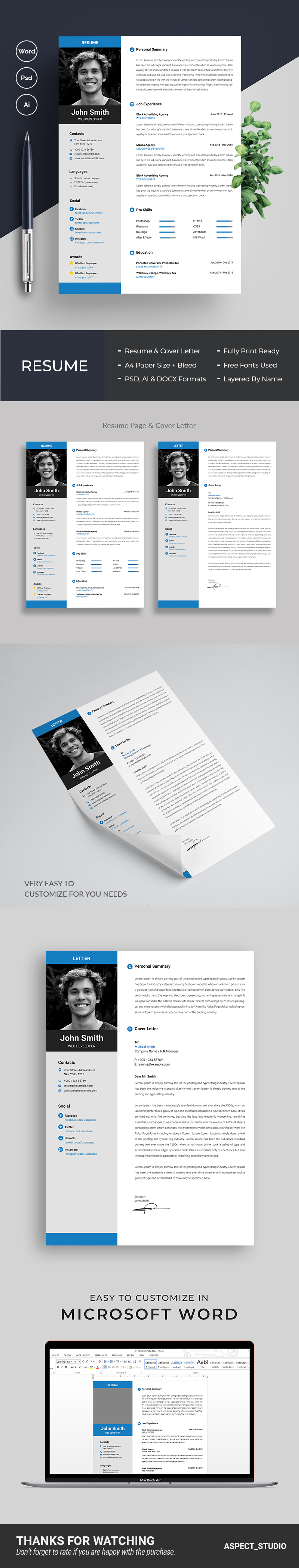 John Smith - Resume Template #76479 - TemplateMonster
