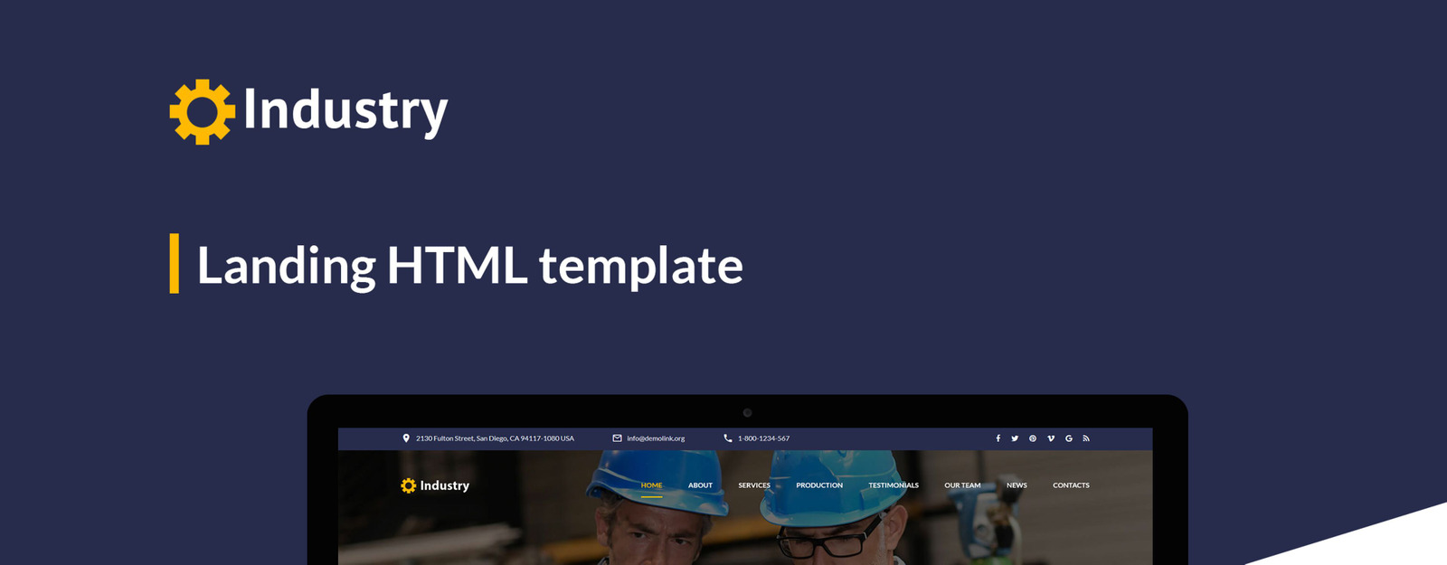 Industry - Industrial company Bootstrap Landing Page Template