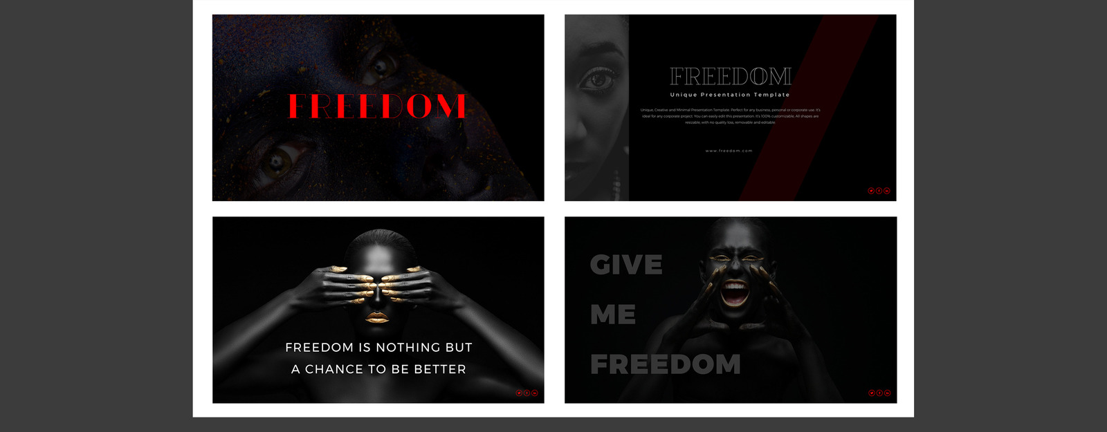Freedom Presentation PowerPoint template - TemplateMonster