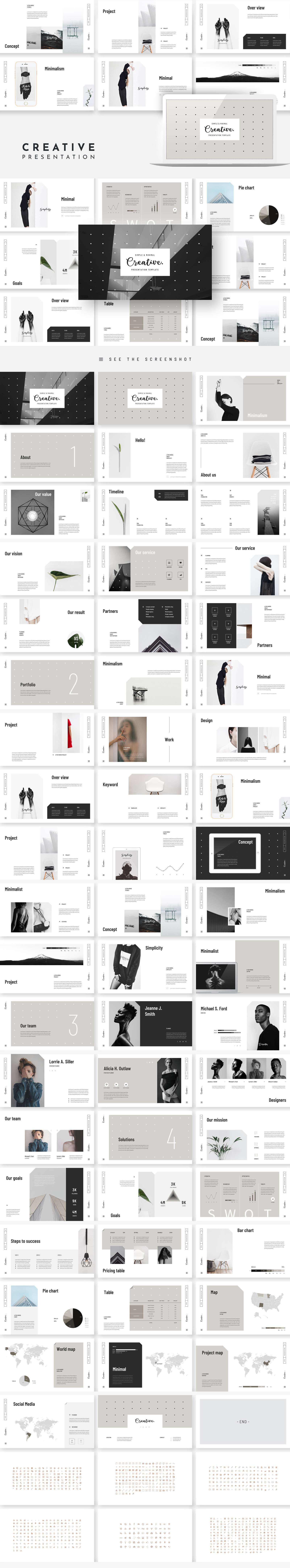 Creative Canva Minimal PowerPoint template - TemplateMonster