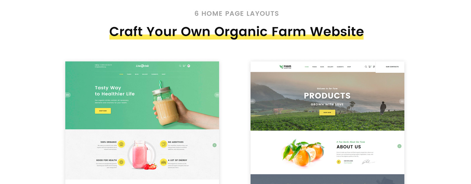 Farm - Organic Farm HTML5 Website Template - TemplateMonster