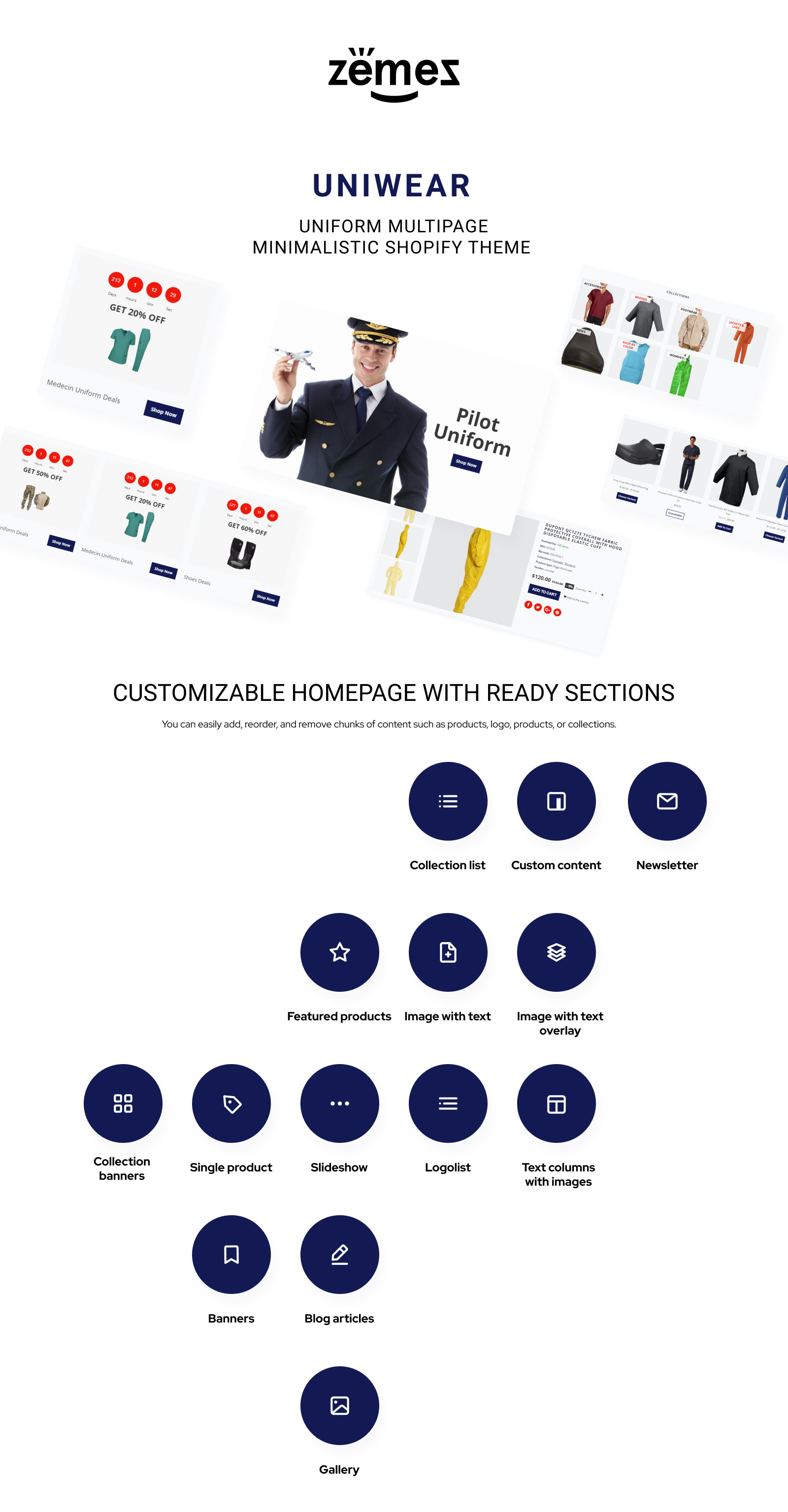 Uniwear - Uniform Multipage Minimalistic Shopify Theme