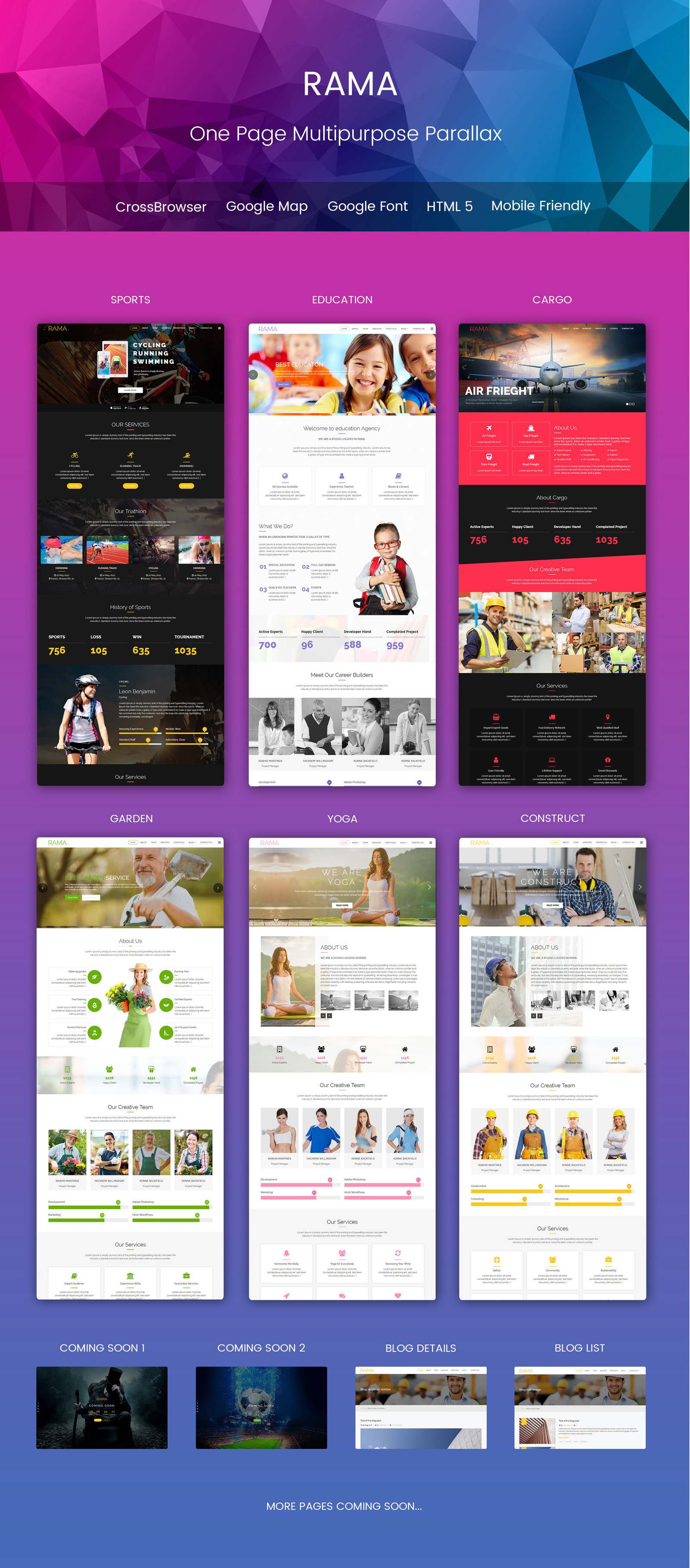 RAMA - One Page Multipurpose Parallax Landing Page Template