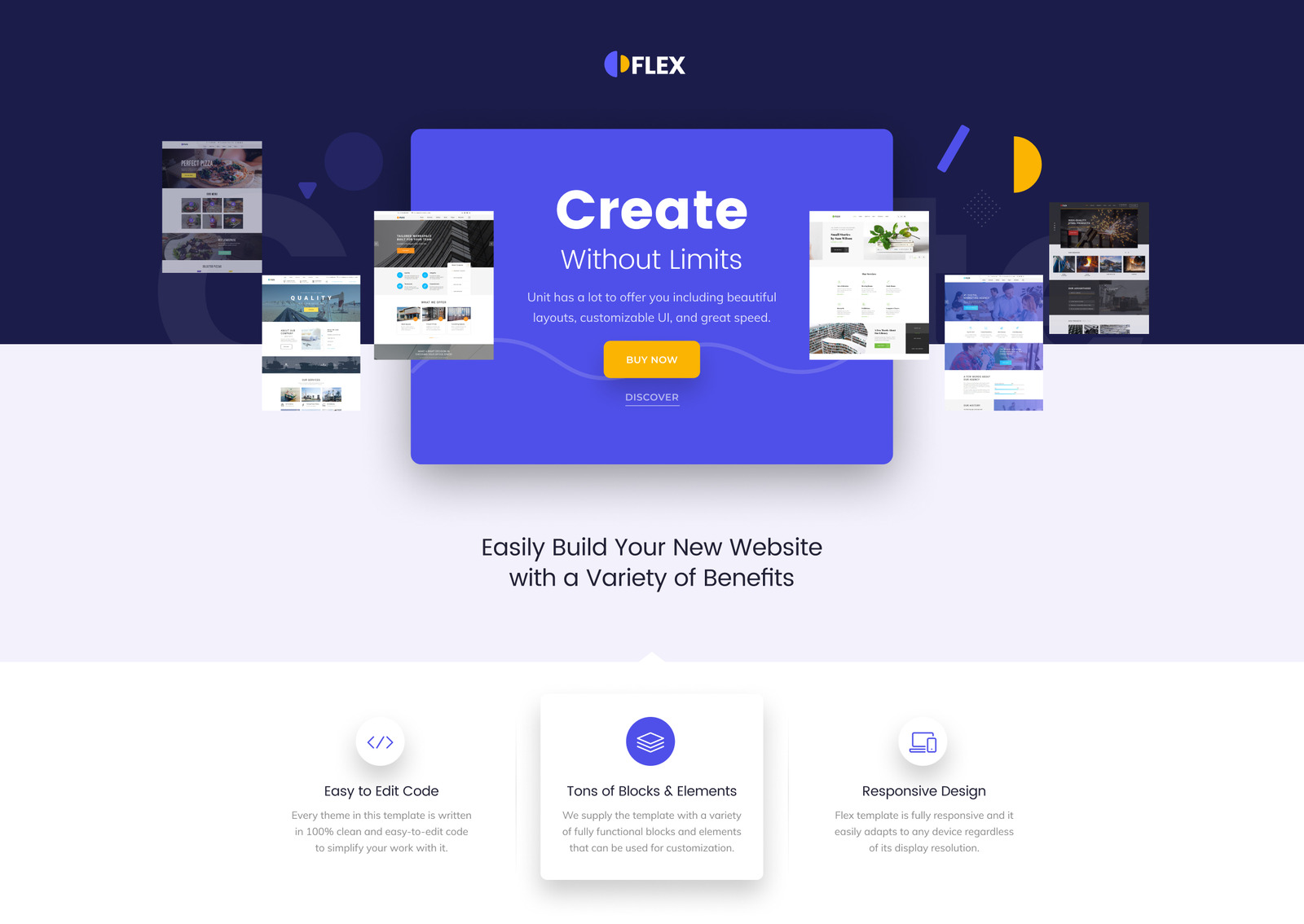 Flex - Universal Multipurpose Creative HTML Website Template