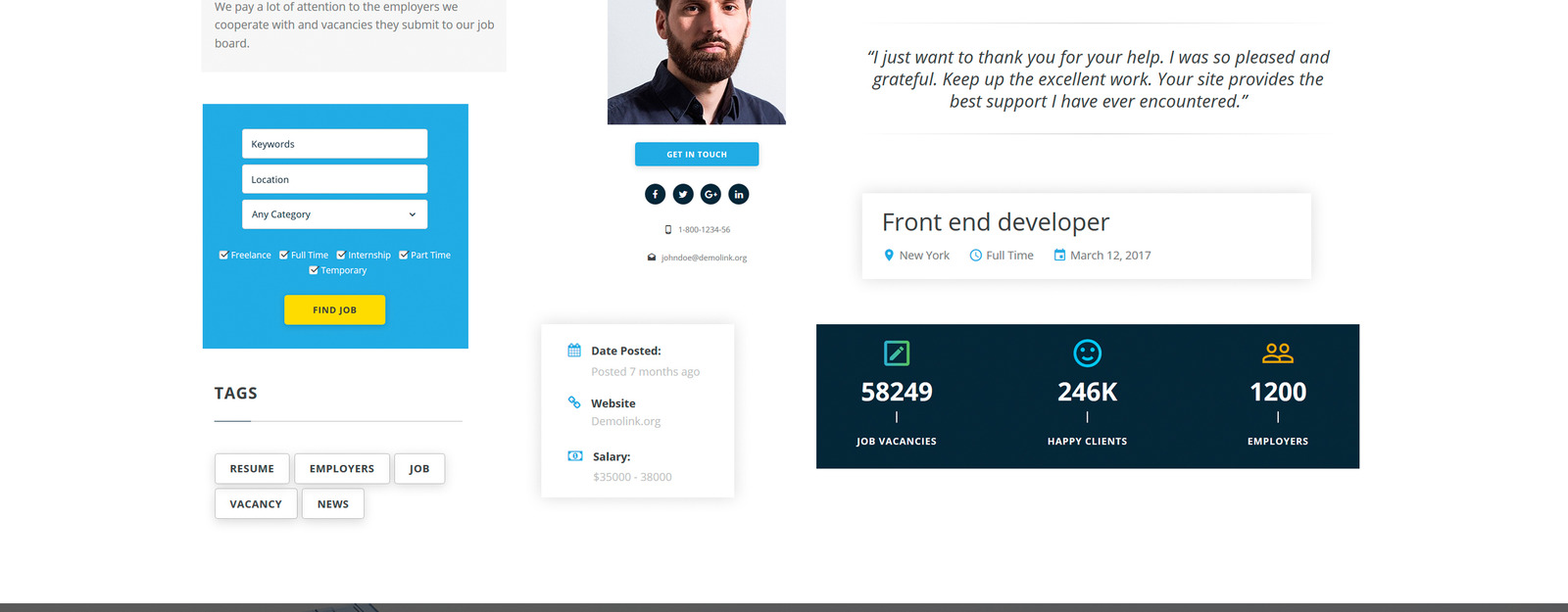 Job Board - Job Portal Responsive Website Template