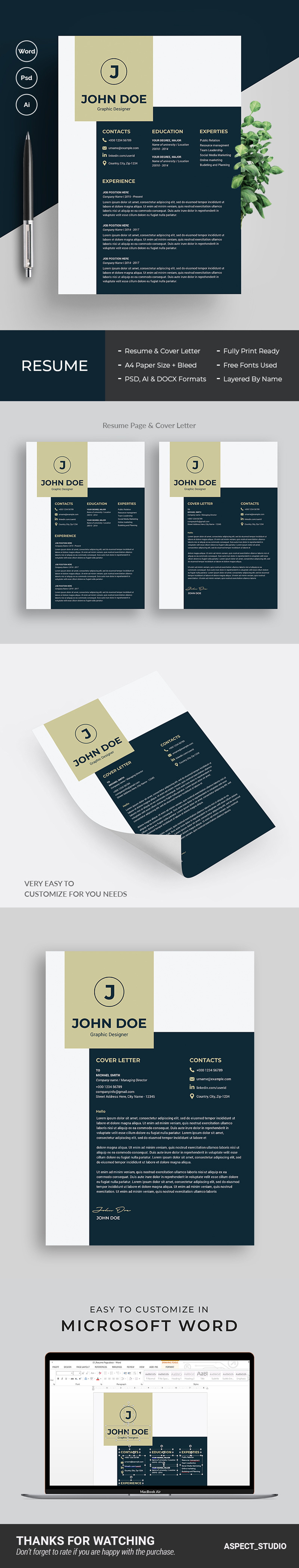 John Doe CV Resume Template #90718 - TemplateMonster