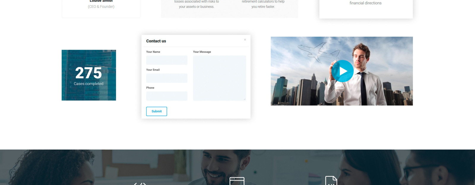 Finance - Financial Advisor HTML5 Landing Page Template