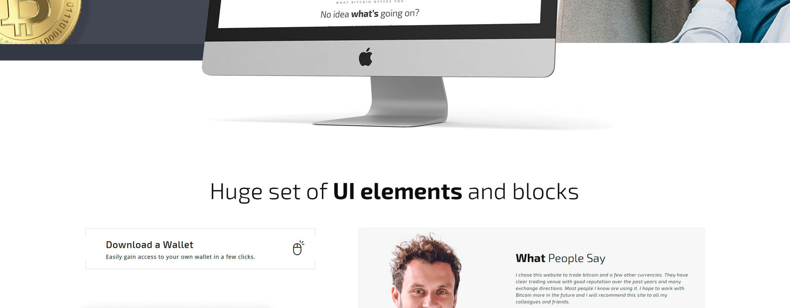 Bitcoin Cryptocurrency Responsive Website Template