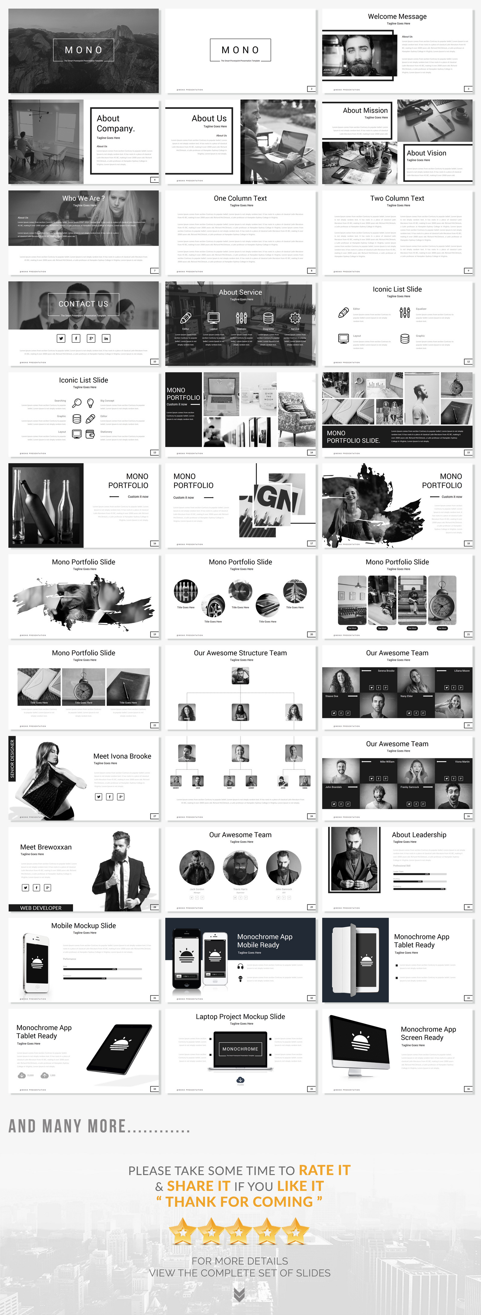 Mono - The Smart Presentation PowerPoint template