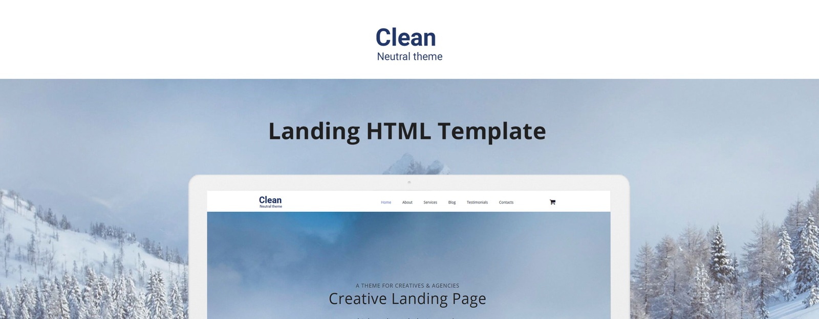Clean - Neutral HTML5 Landing Page Template - TemplateMonster