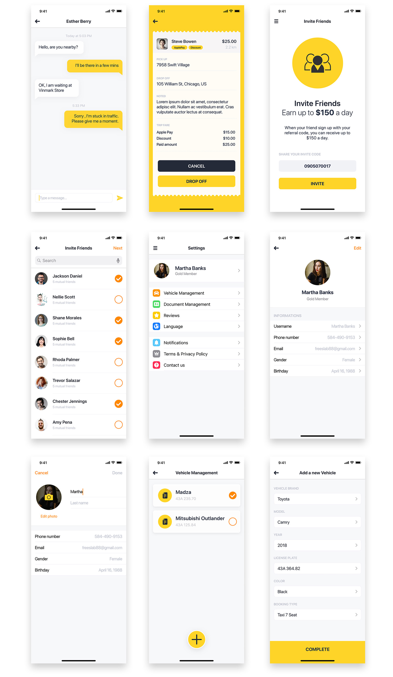 Taxi Driver Booking UI Kit #76438 - TemplateMonster