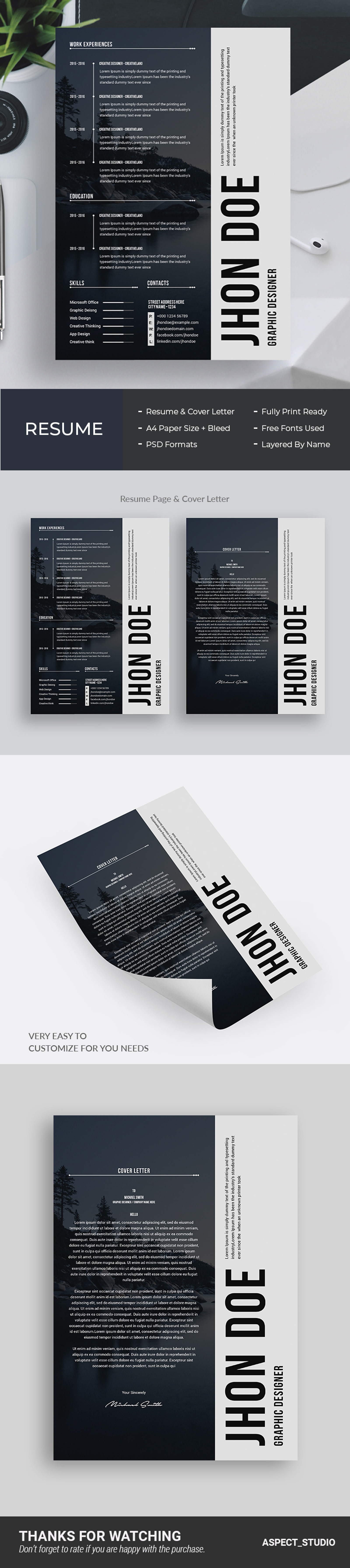 Jhon Doe Resume Template #76401 - TemplateMonster