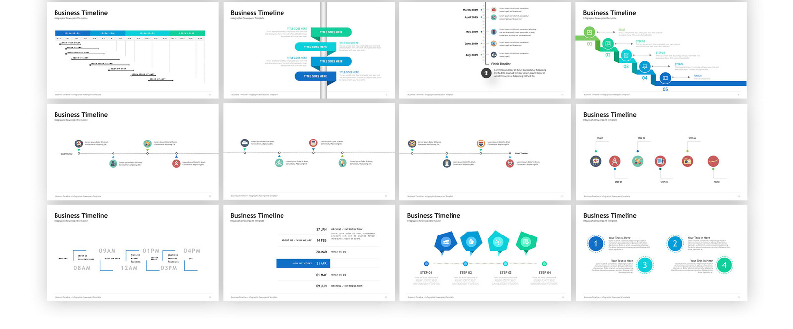 Business Timeline - Infographic PowerPoint template