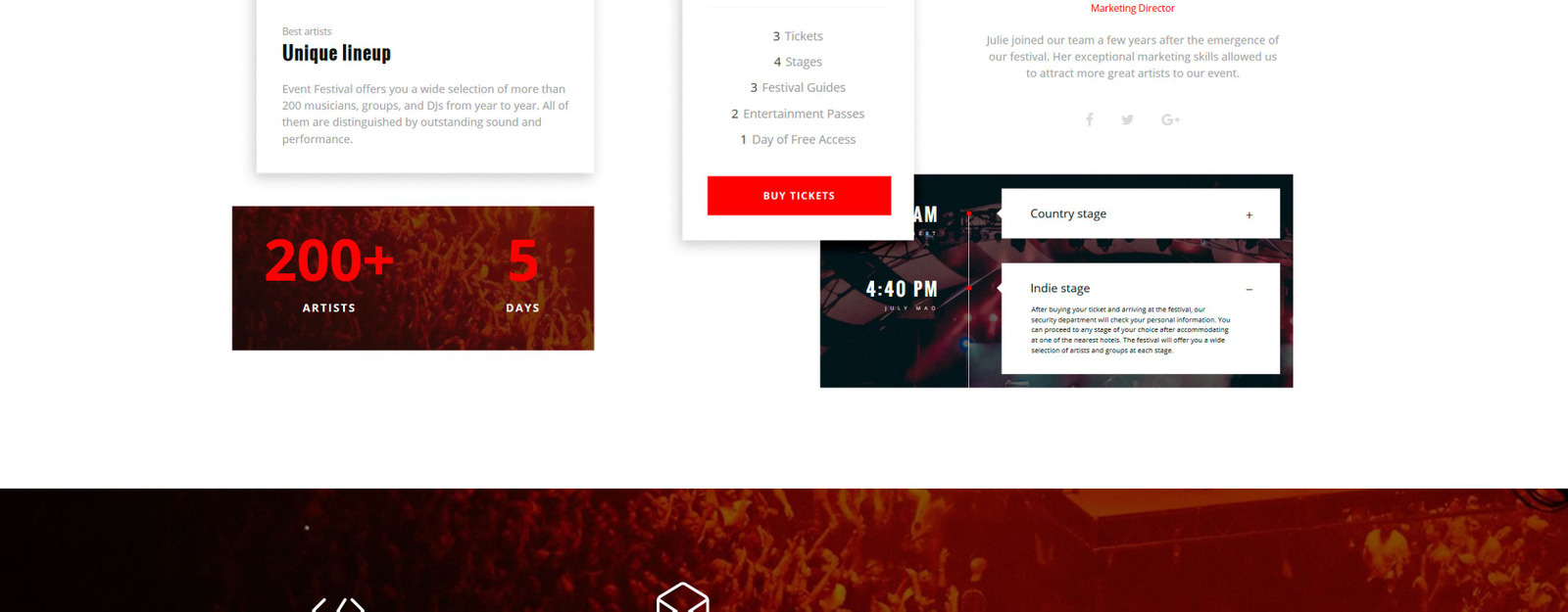 Festival Event - Responsive HTML5 Landing Page Template