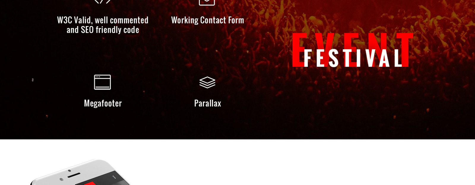 Festival Event - Responsive HTML5 Landing Page Template