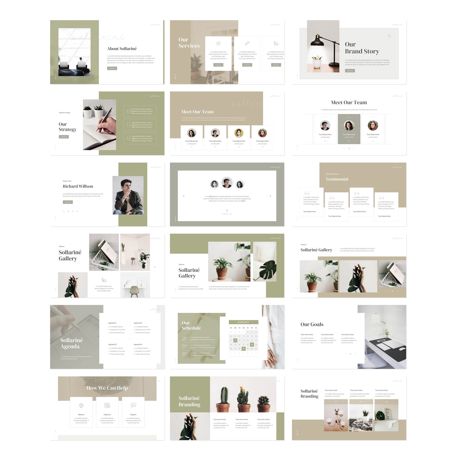 Sollarine Home Decoration Presentation PowerPoint template