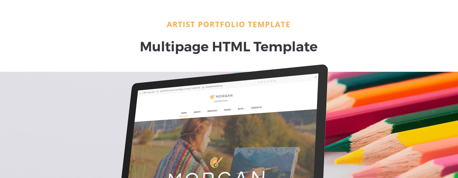 Morgan - Artist Portfolio Multipage HTML5 - TemplateMonster