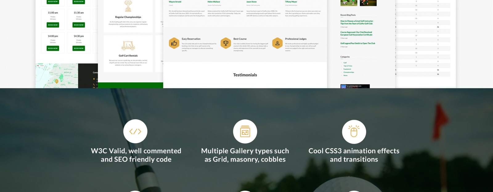 Golfix - Golf Club Multipage HTML Website Template