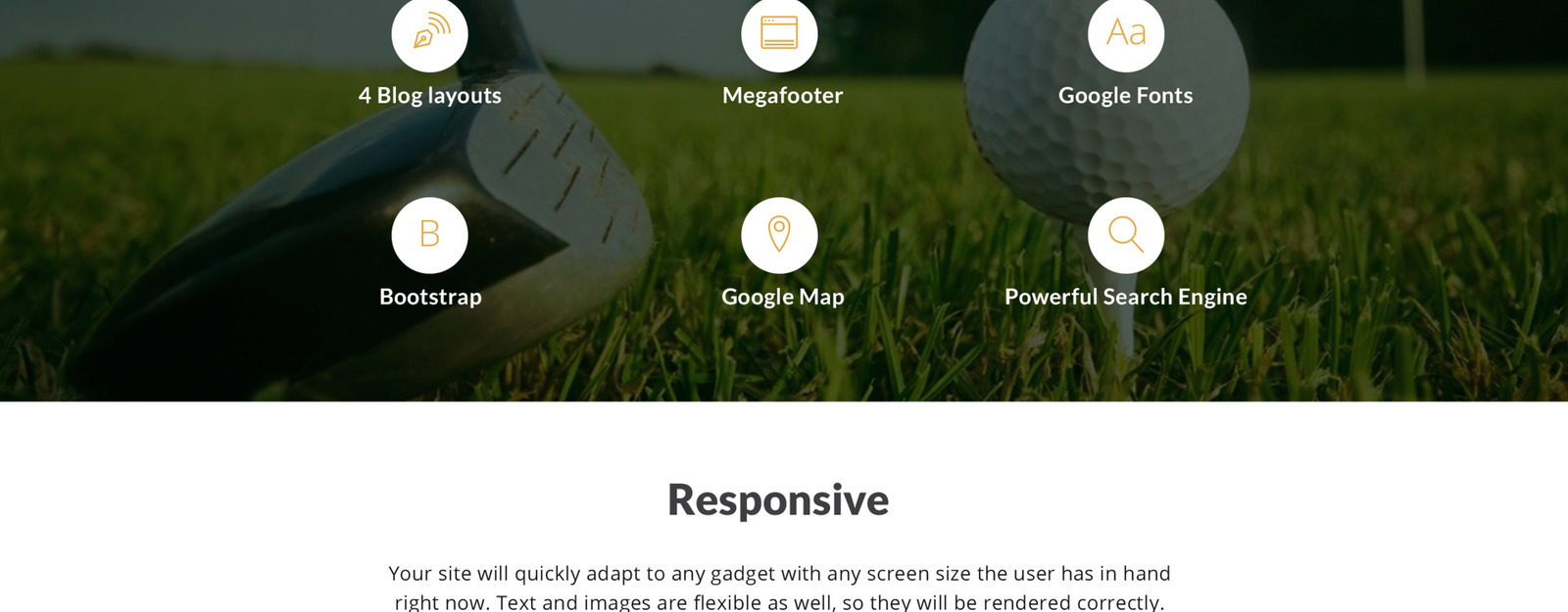 Golfix - Golf Club Multipage HTML Website Template
