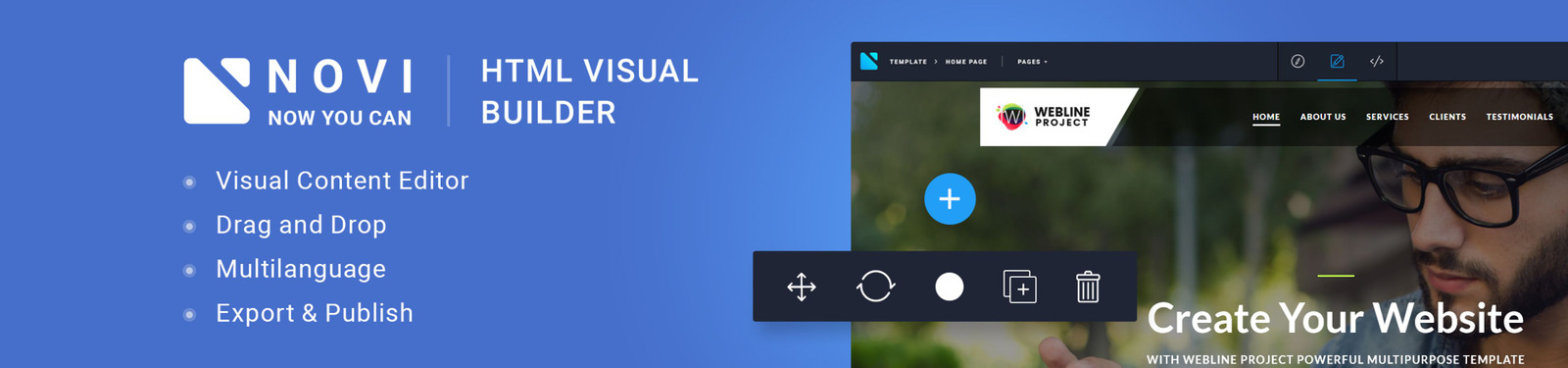 Webline Project - Corporate with Novi Builder Landing Page Template