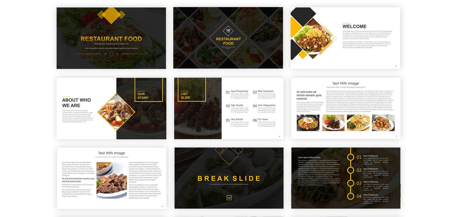 Food Presentation PowerPoint template - TemplateMonster