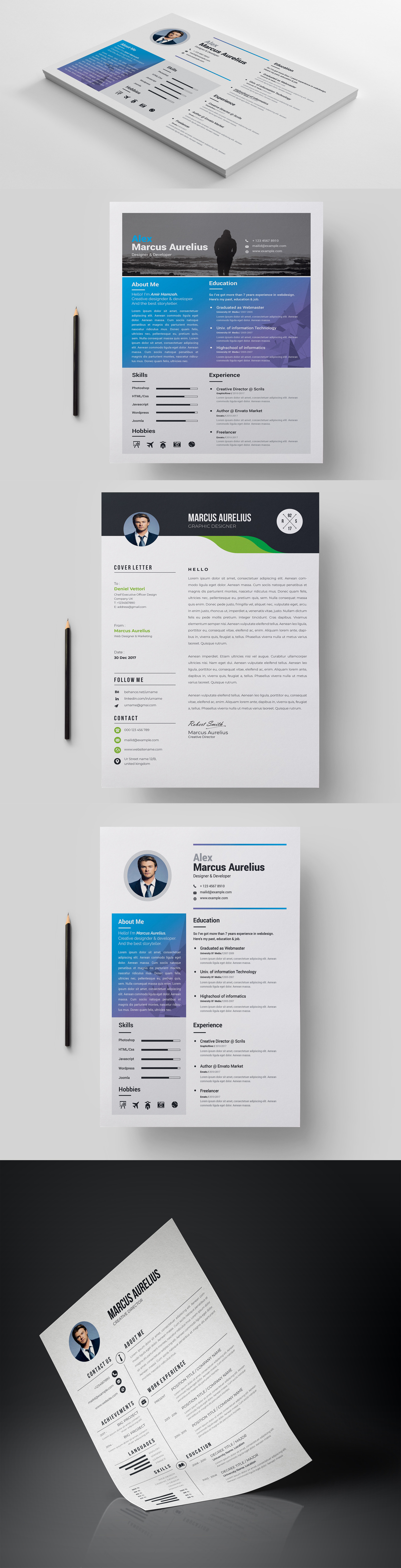 Compact Mega Resume Template #67679 - TemplateMonster