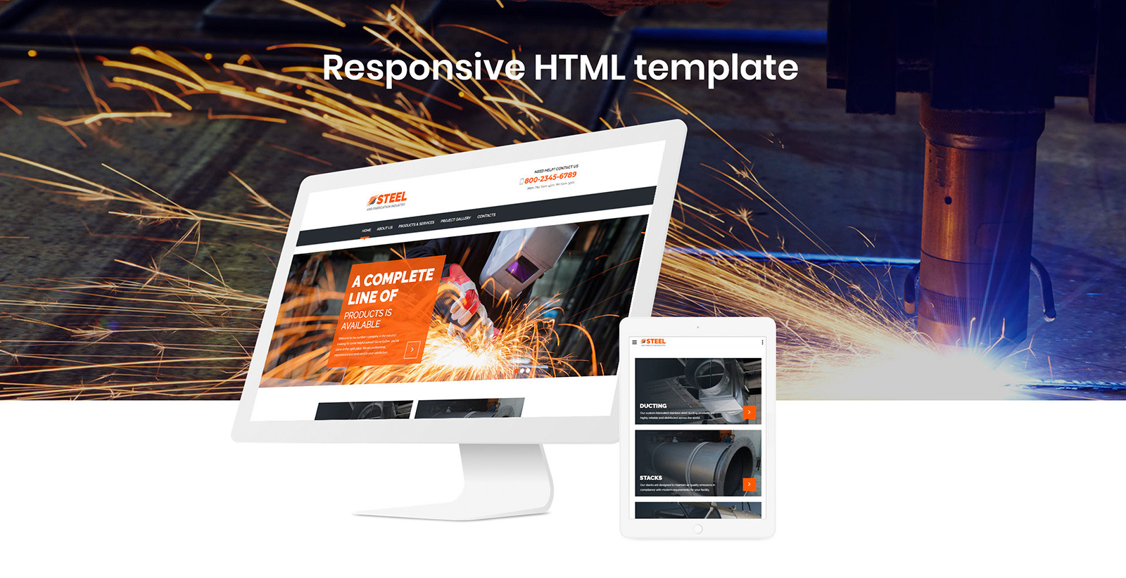 Steel - Metal Fabrication Industry Bootstrap 5 Website Template